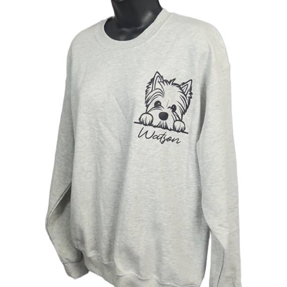 Custom | Tops | Yorkie Dog Sweatshirt | Poshmark